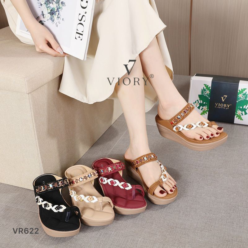 Jual VIORY WEDGES SANDAL SHOES VR622 | Shopee Indonesia