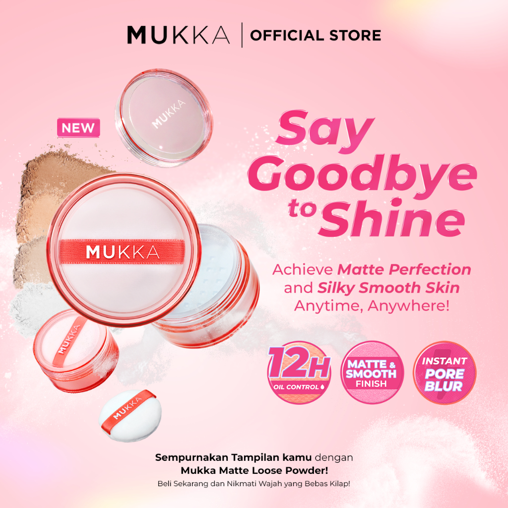 Jual Mukka Matte Loose Powder - Bedak Tabur Lembut Ringan Blurry Finish ...