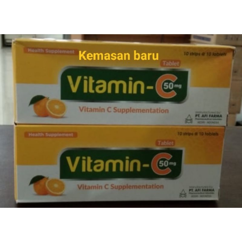 Jual Vitamin C 50 mg 100'tab/box-Afi Farms | Shopee Indonesia