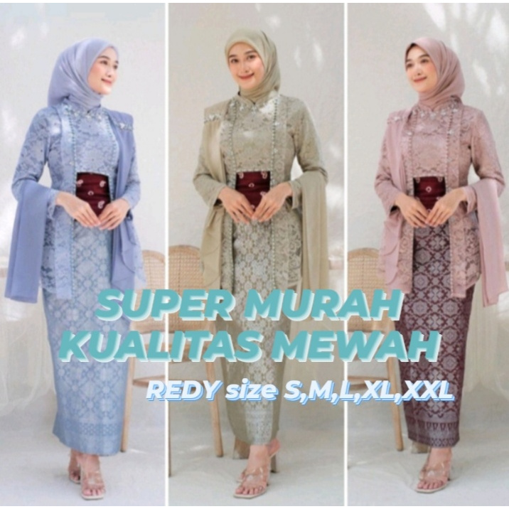 Jual READY- KEBAYA SIZE S M L XL XXL- Kebaya Kutu Baru Modern Kebaya Wisuda Lamaran Tunangan Set ...