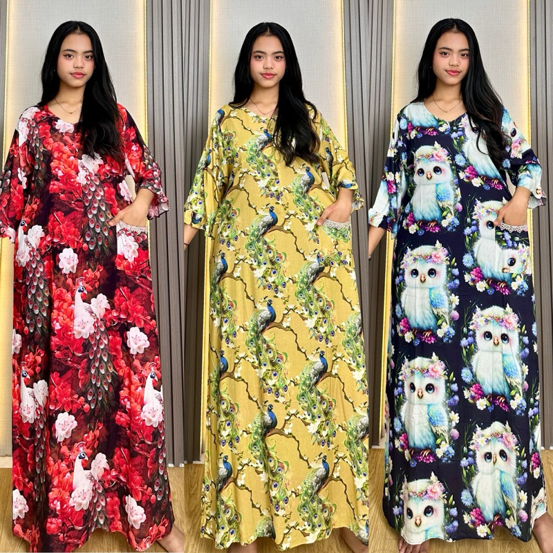 Jual daster TK rayon busui Ld 120 /tangan 7/8 / daster panjang jumbo busui/homedress/semata kaki ...