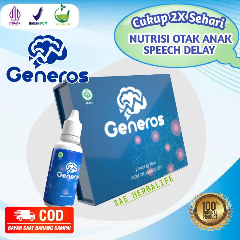 Jual Generos Multivitamin - Nutrisi Otak Anak Atasi Speech Delay Atau ...