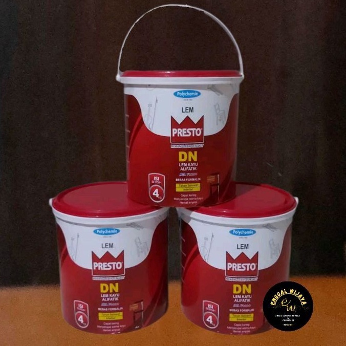 Jual LEM KAYU PRESTO DN 4kg GALONEMBER ALIFATIK b E1B6 | Shopee Indonesia