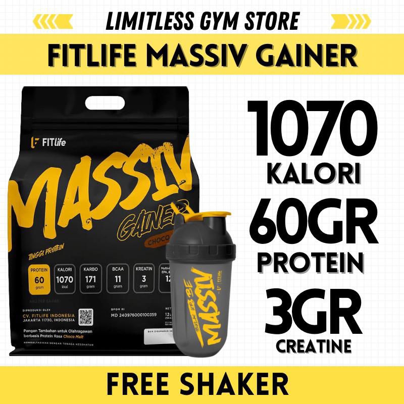 Jual Fitlife Massiv Gainer 12 lbs Susu Penambah Berat Badan Tinggi ...