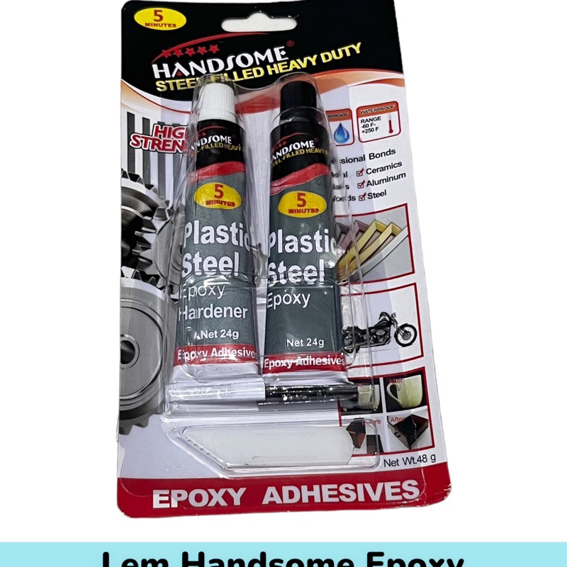 Jual Lem Handsome Epoxy Adhesive 5 Menit Besi Keramik Kayu Kaca ...