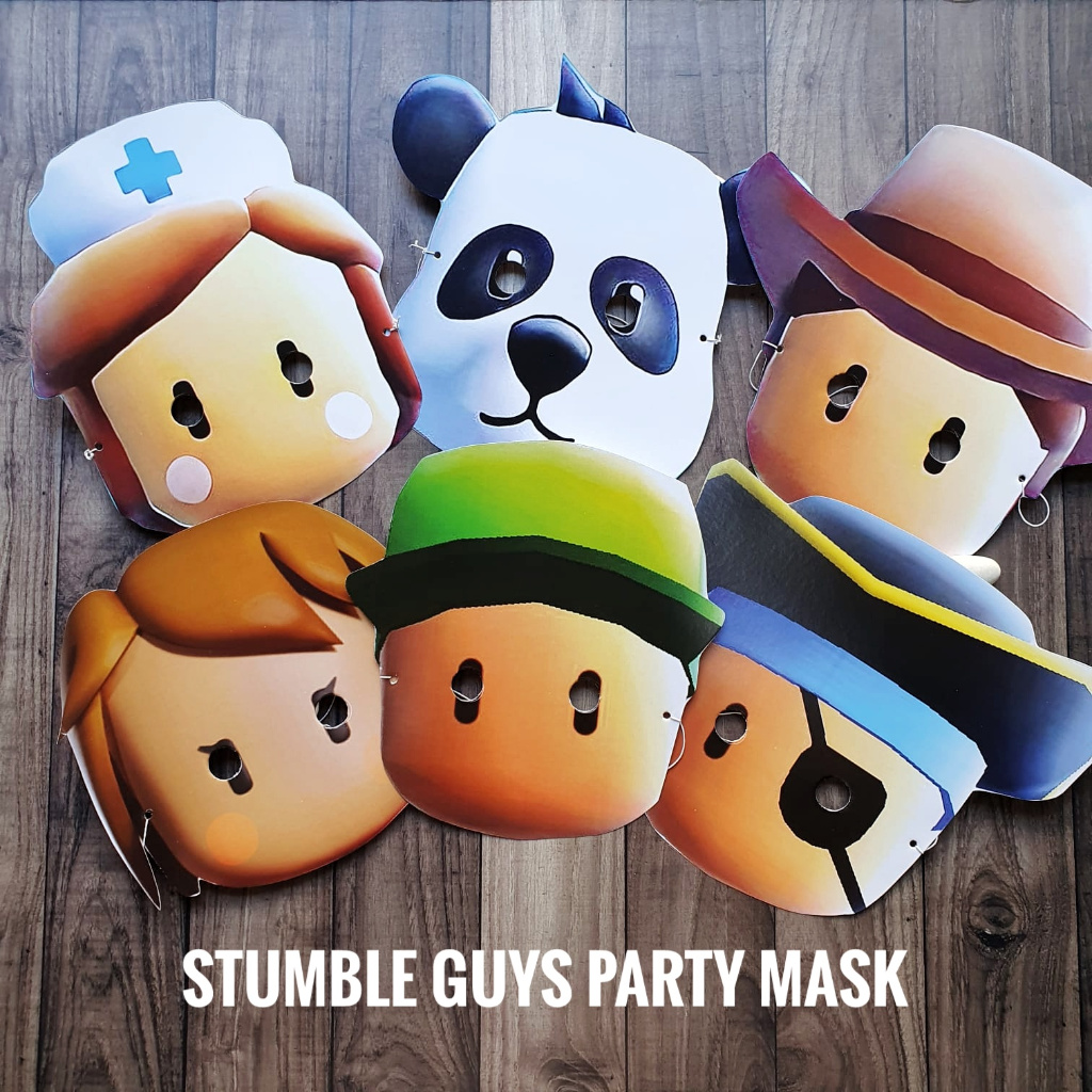 Jual Stumble Guys Topeng Pesta Mask Birthday Aksesoris Ulang Tahun ...