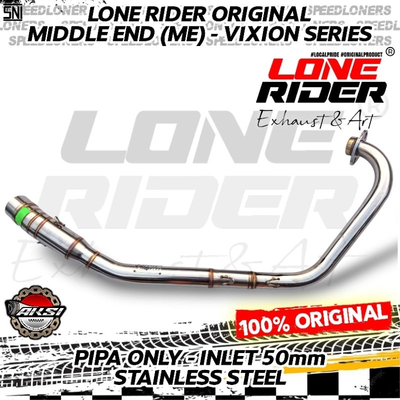 Jual Knalpot Lone Rider Original Vixion Pipa Racing Inlet 50mm | Shopee ...