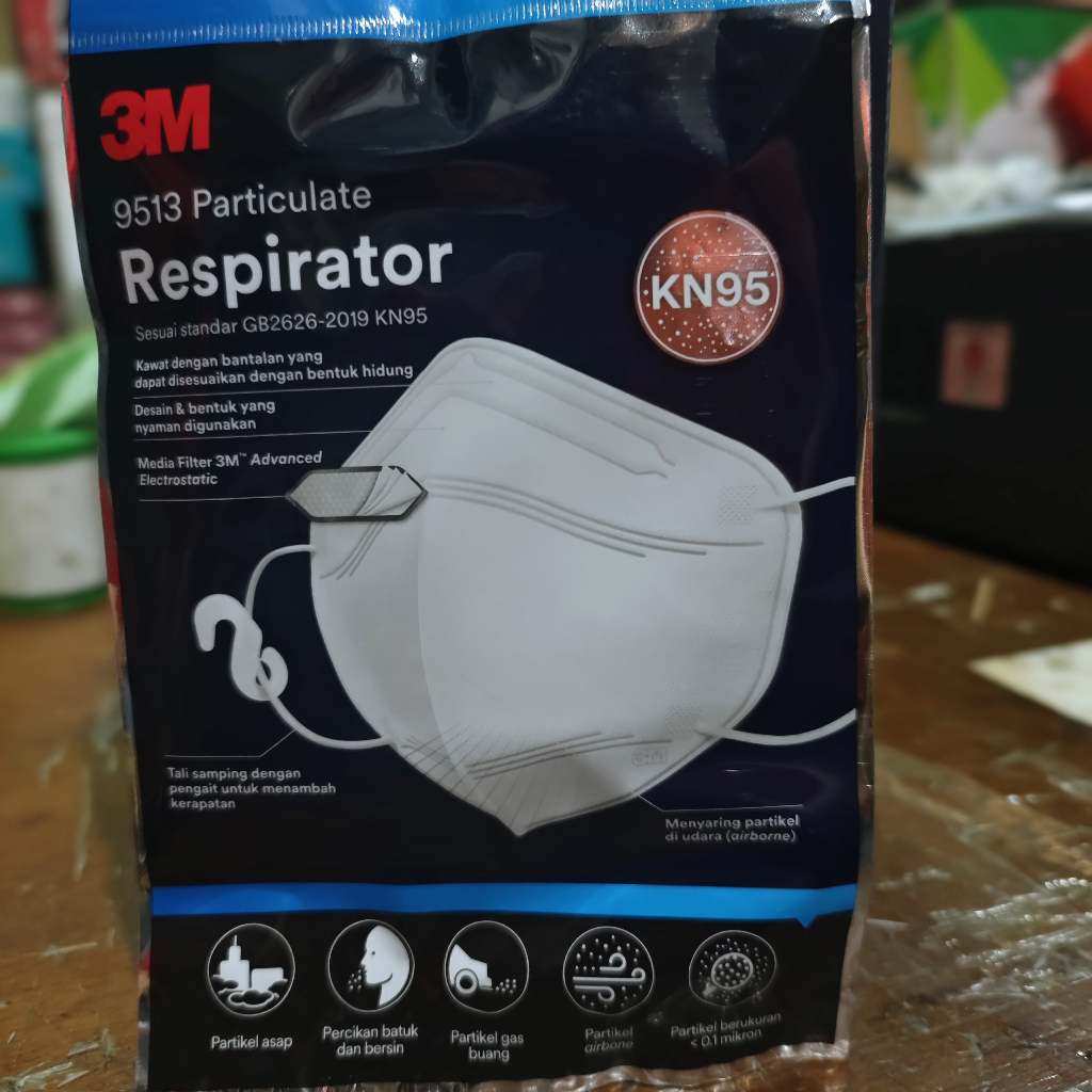 Jual Masker 9513 3M Particulate Respirator KN95 Putih (1 Pcs) | Shopee ...