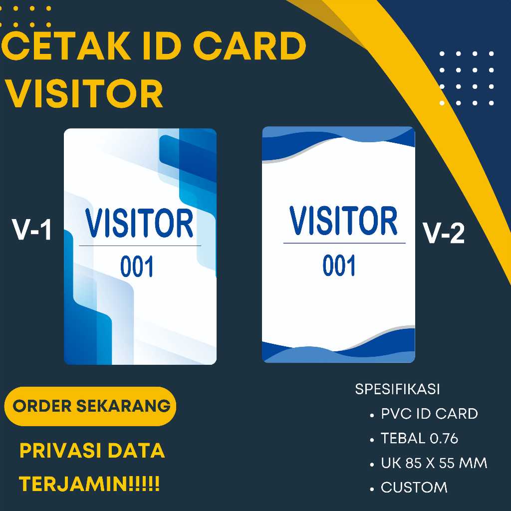 Jual Kartu Visitor\Pengunjung\kartu tamu dll | Shopee Indonesia