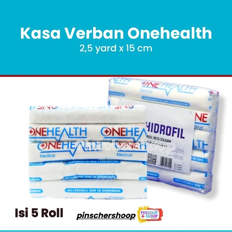 Jual Verban Kasa Onehealth 15cm x 2,5yard Perban Gulung Pack 5 Roll ...