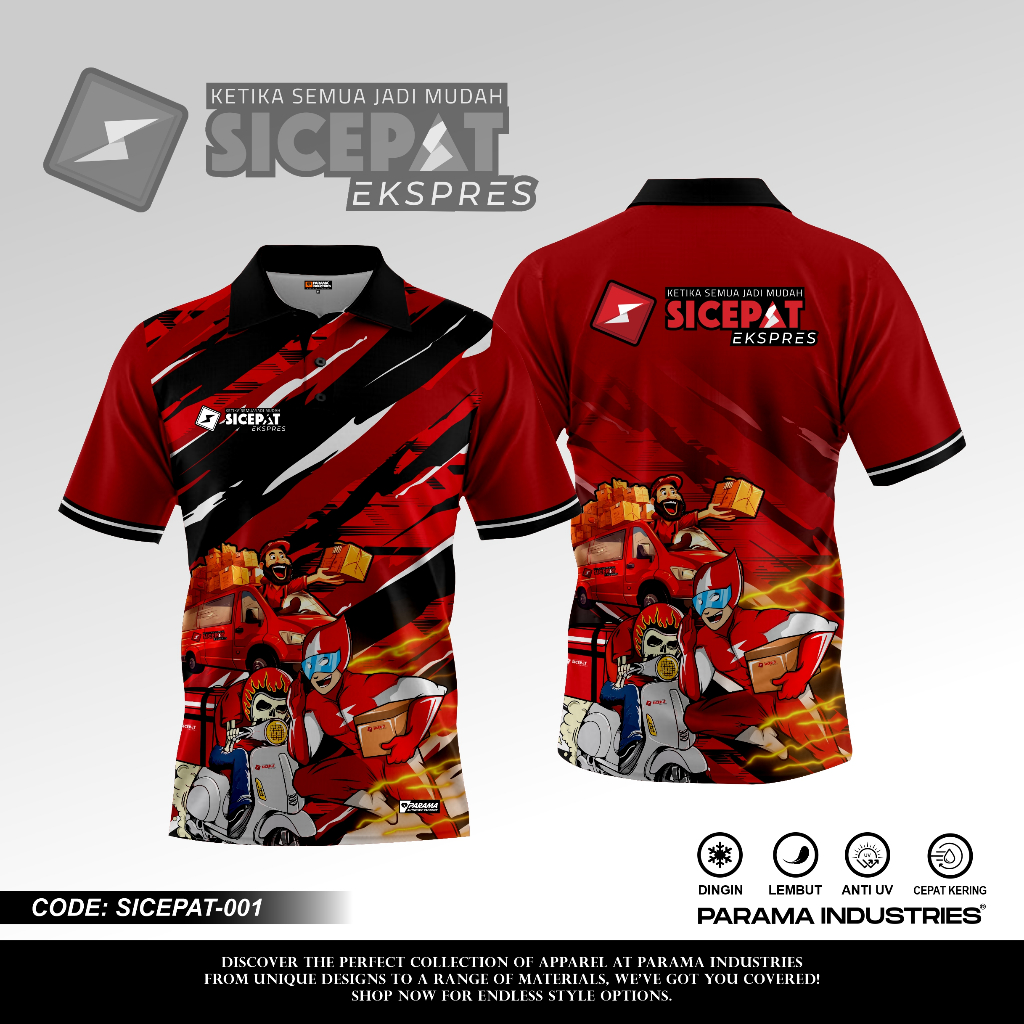 Jual PARAMA INDUSTRIES || JERSEY PREMIUM SICEPAT EXPRESS || FULL ...