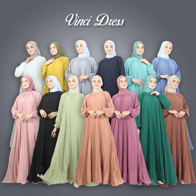 Jual VINCI DRESS GAMIS PLISKET DRESS MAYUNG GAMIS PREMIUM DRESS TERBARU ...