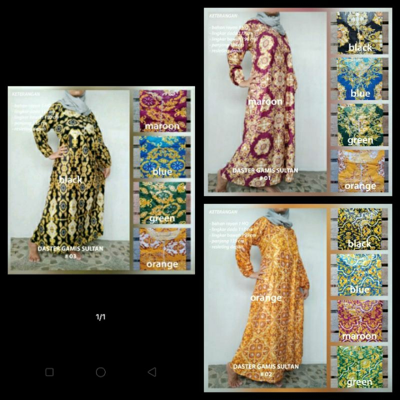 Jual daster gamis sultan / daster lengan panjang busui friendly ukuran ...