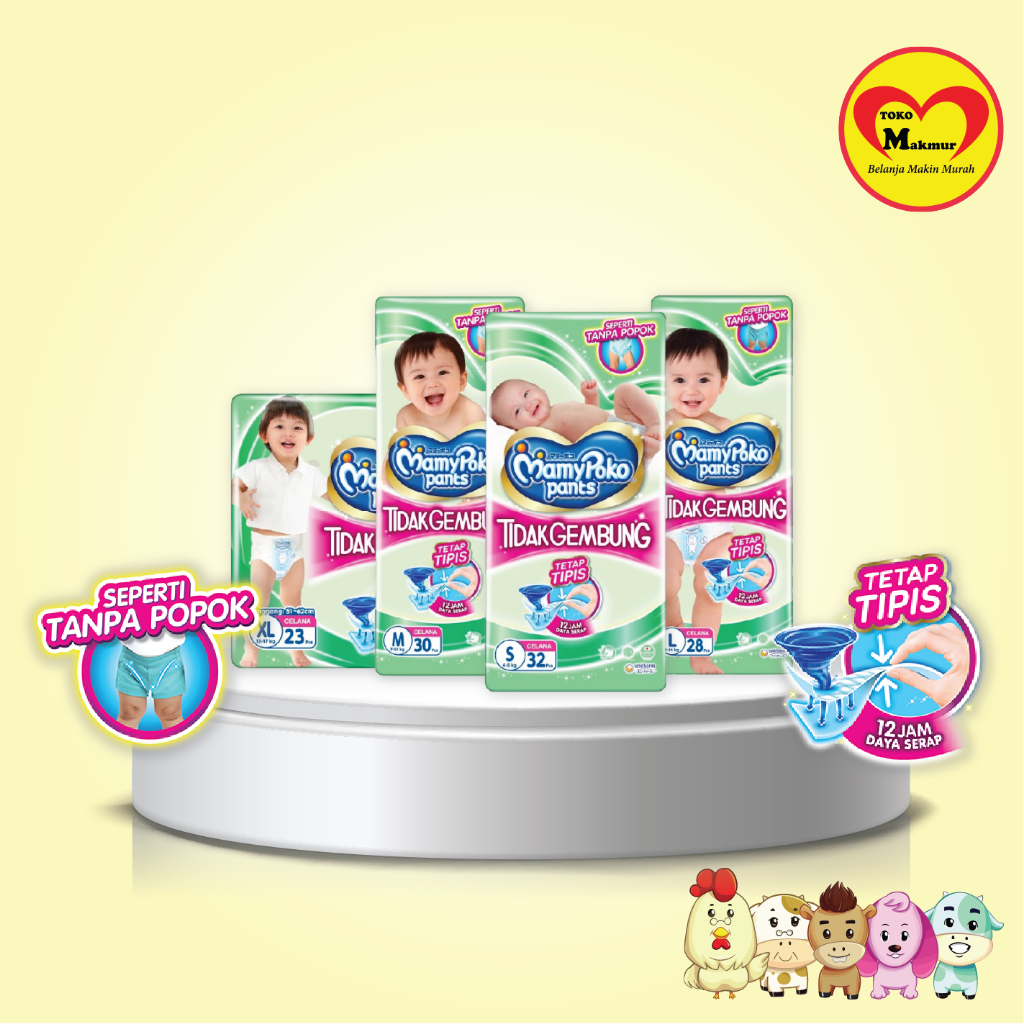 Jual Mamy Poko Pants Standar Slim S32 / M30 / L28 / Xl23 / Toko Makmur ...