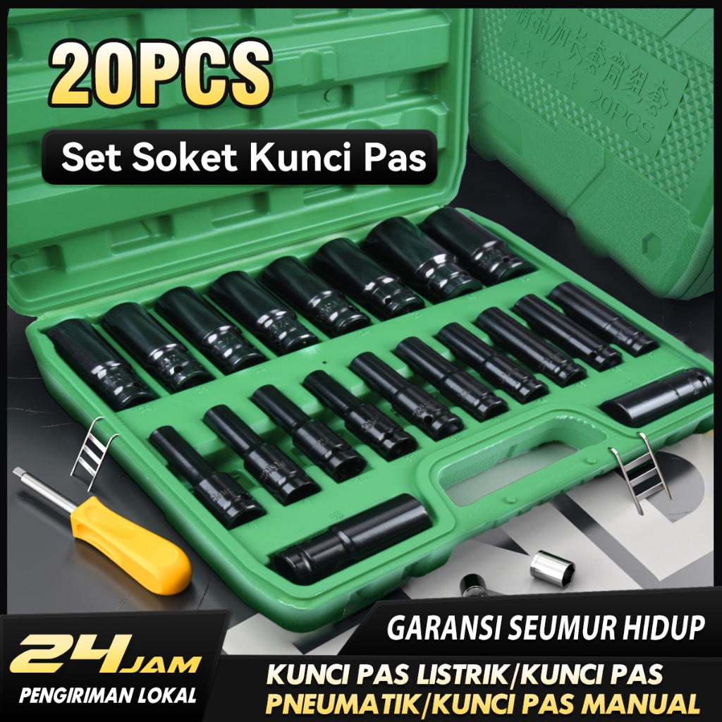 Jual [COD] SOARFLY 20PCS Socket Extention Impact Socket 1/2 Inch ...