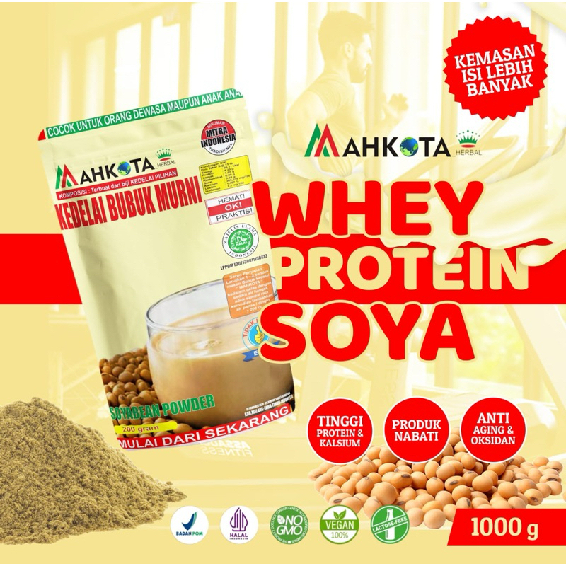 Jual whey Mahkota Protein Bubuk kedelai 1000 gram | Shopee Indonesia