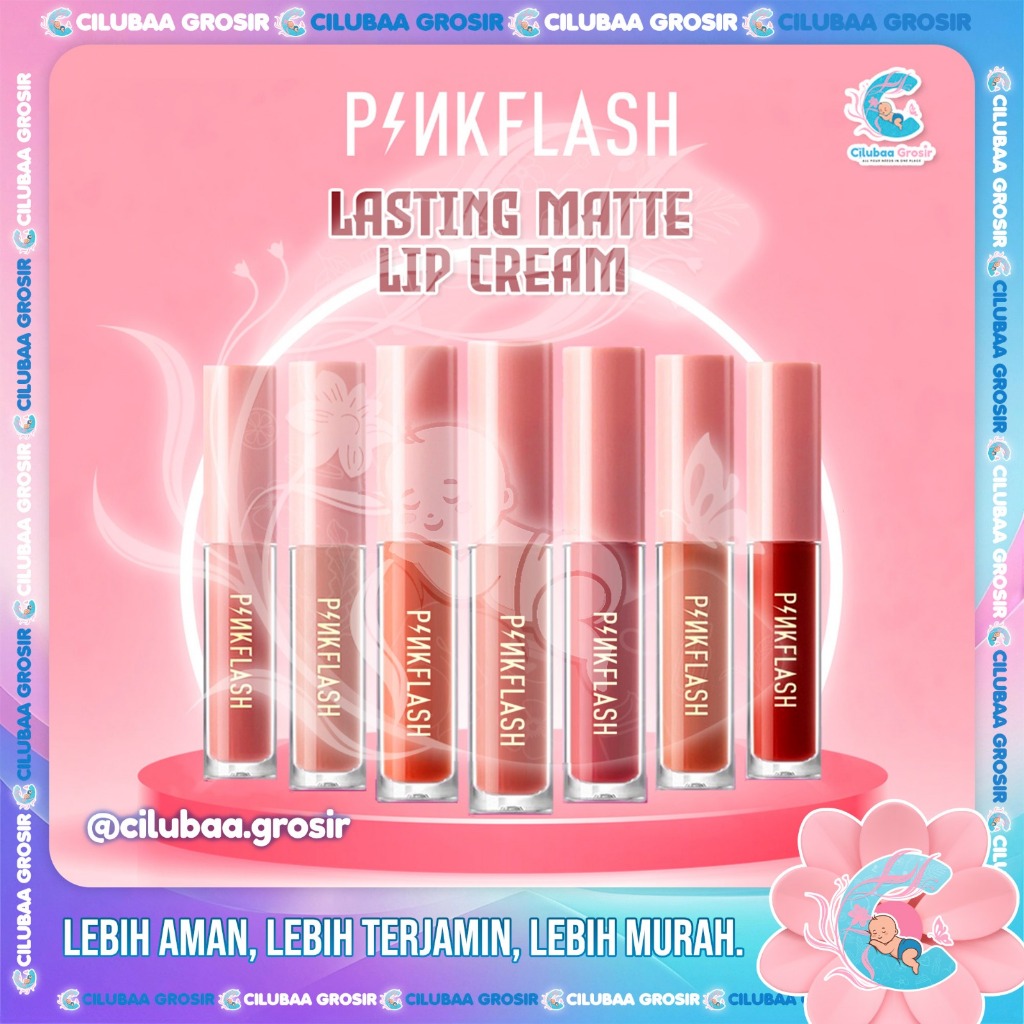 Jual PINKFLASH Lasting Matte Lip Cream | Lipcream | Pink Flash Lipstick ...