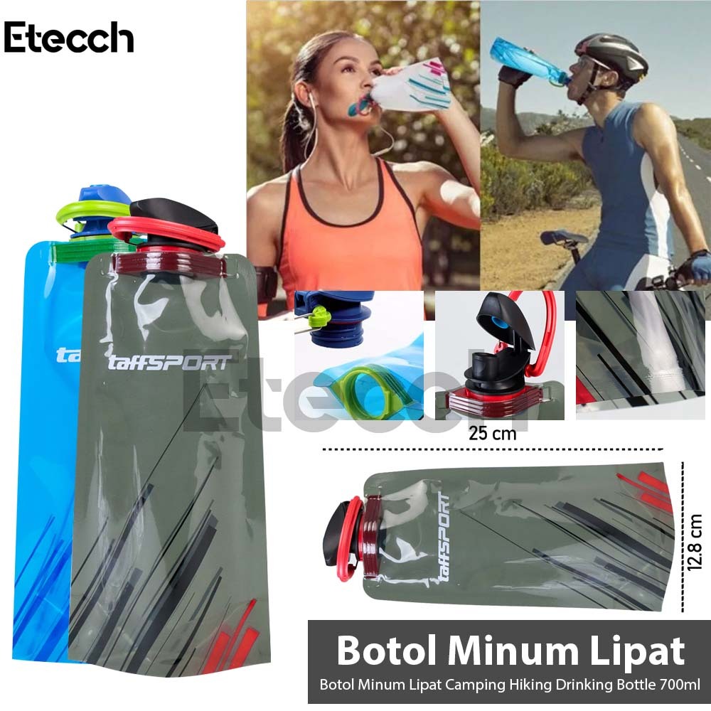Jual Botol Minum Lipat Camping Hiking Drinking Bottle 700ml Dengan 2 ...