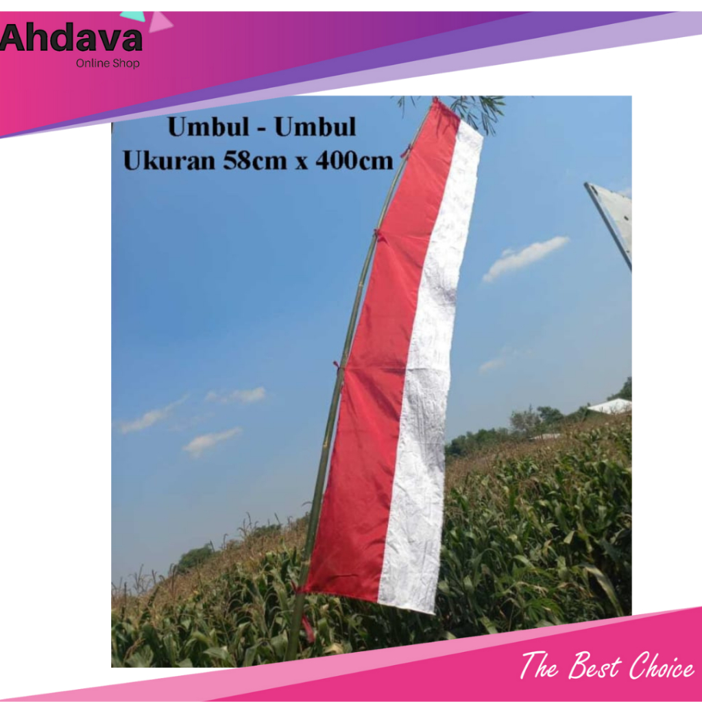 Jual UMBUL UMBUL BENDERA MERAH PUTIH POLOS UKURAN 4 METER | Shopee Indonesia