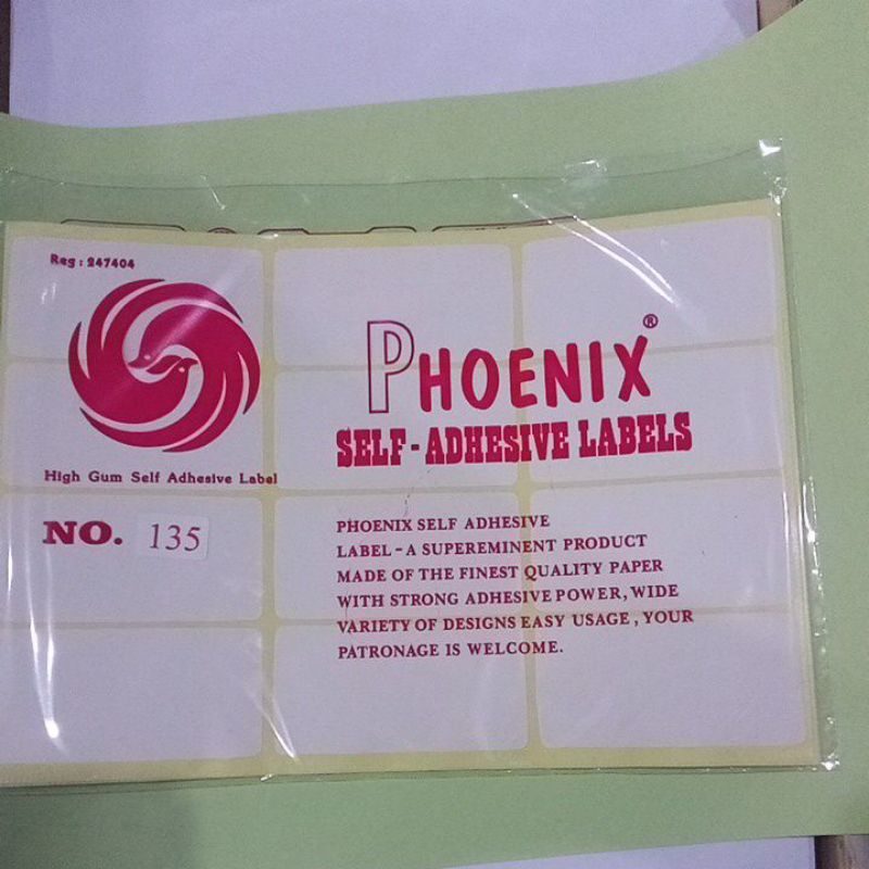 Jual Stiker Label Harga Phoenix isi 7 lembar Nomor 103 107 109 110 111 ...