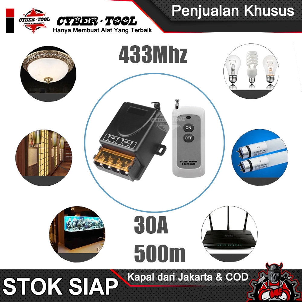 Jual WIRELESS REMOTE CONTROL SWITCH ON OFF / SAKLAR JARAK JAUH INDUSTRI ...