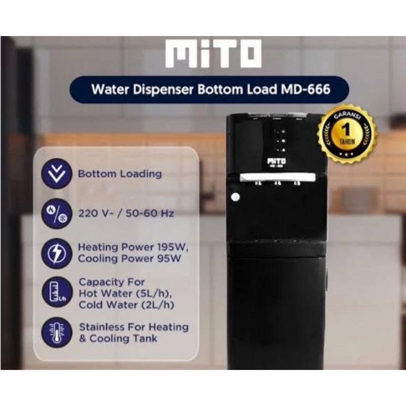 Jual DISPENSER GALON BAWAH MITO MD666 | Shopee Indonesia