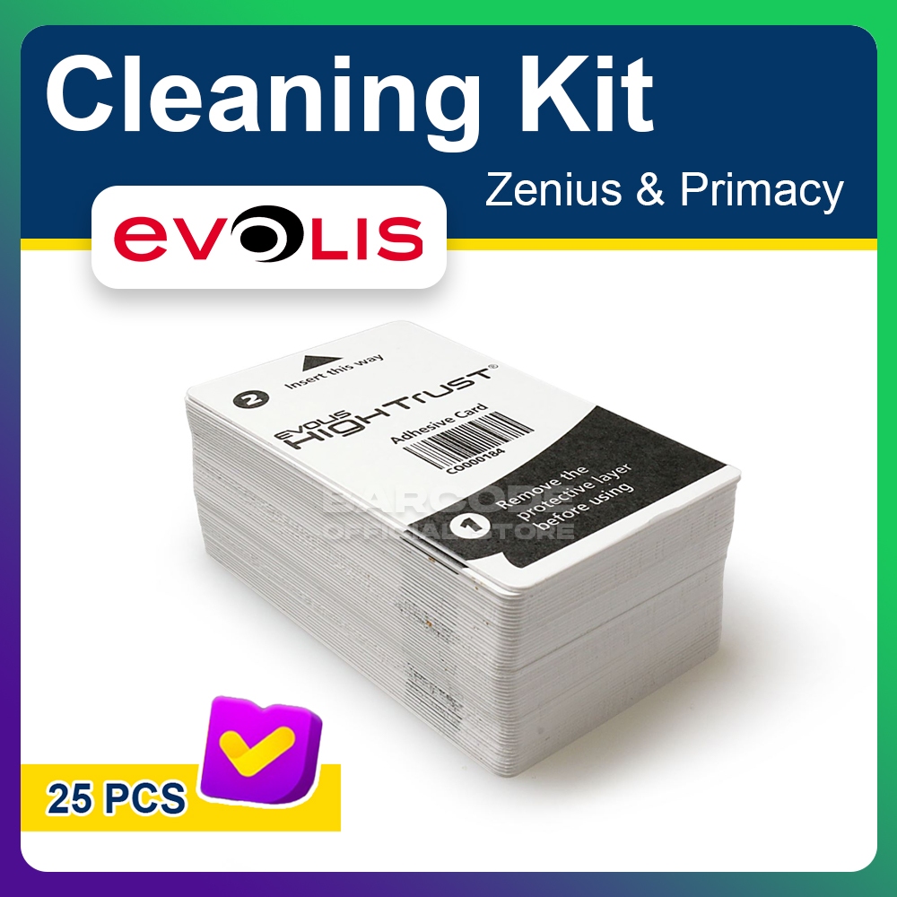 Jual Evolis Primacy Cleaning Cards Printer 25 Adhesive Card ACL003 ...