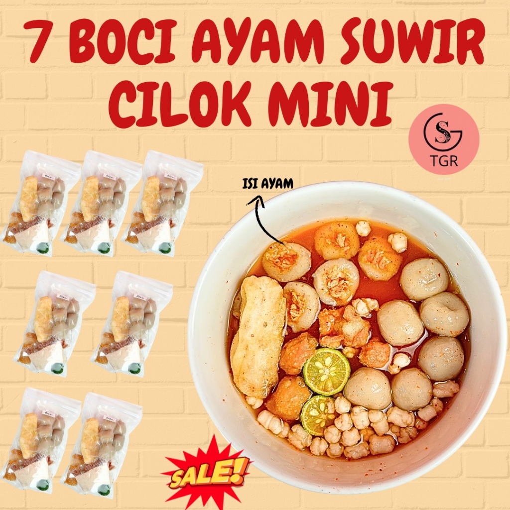 Jual 7 BKS BOCI AYAM SUWIR PEDAS - CILOK MINI | Shopee Indonesia