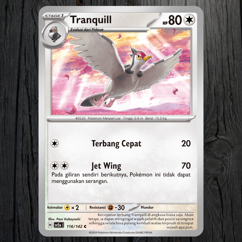 Jual Tranquill Pokemon sv5s Paradoks Andalan - BENING - KARTU TCG ...