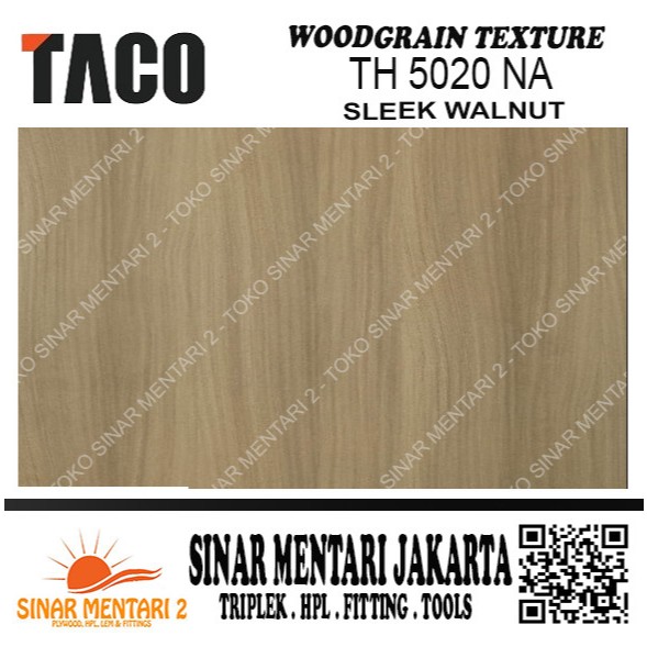 Jual TACO HPL WOODGRAIN TEXTURE TH 5020 NA SLEEK WALNUT | Shopee Indonesia