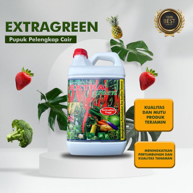 Jual AKUTANI - Pupuk Pelengkap Cair EXTRAGREEN 5 Liter | Shopee Indonesia