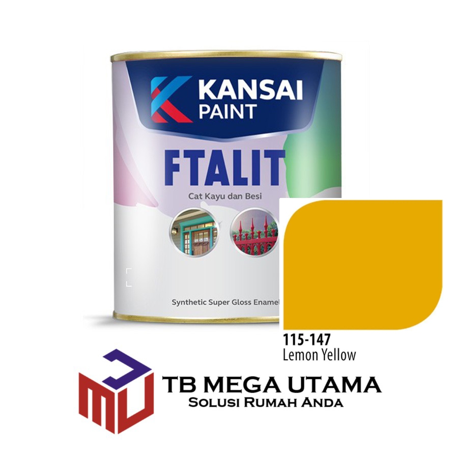 Jual Cat Ftalit 147 Lemon Yellow 1 kg | Kansai Paint Cat Kayu dan Besi | Shopee Indonesia