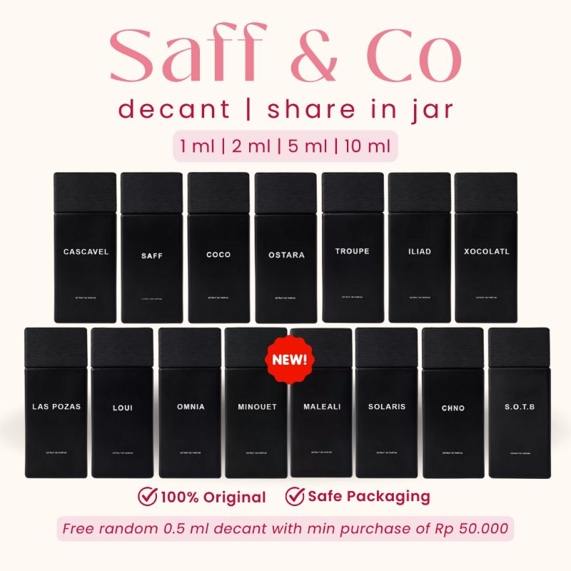 Jual [DECANT / SHARE IN JAR] SAFF & CO - Maleali (NEW), Minouet,Las ...