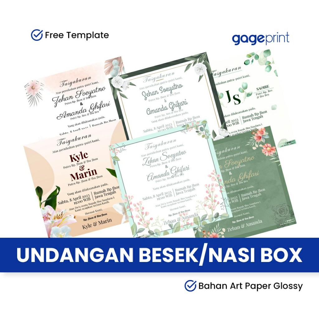 Jual Undangan Besek / Undangan Nasi Box / Undangan Tasyakuran - Kertas ...