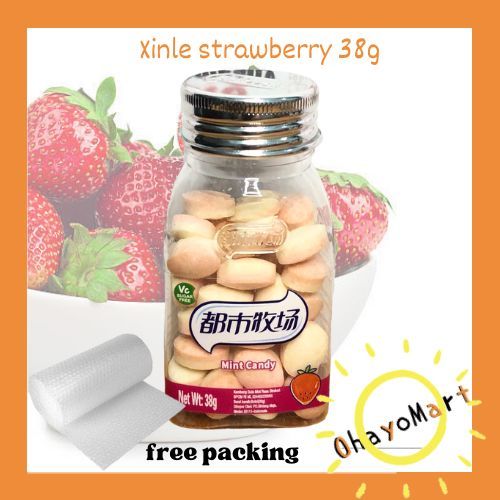 Jual Xinle Strawberry Candy / Permen Xinle Mint Rasa Stoberi 38grm ...