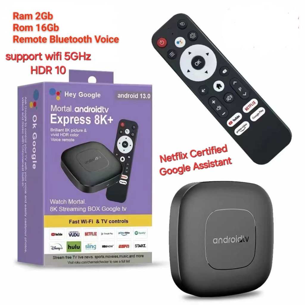 Jual Top Set Box Tv Android Smart Mortal Androidtv Express 8K+ 2/16 ...