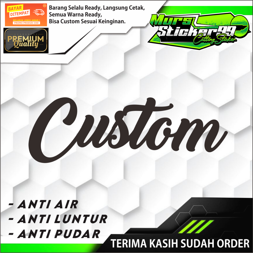 Jual Cutting Sticker Custom Bebas | Shopee Indonesia