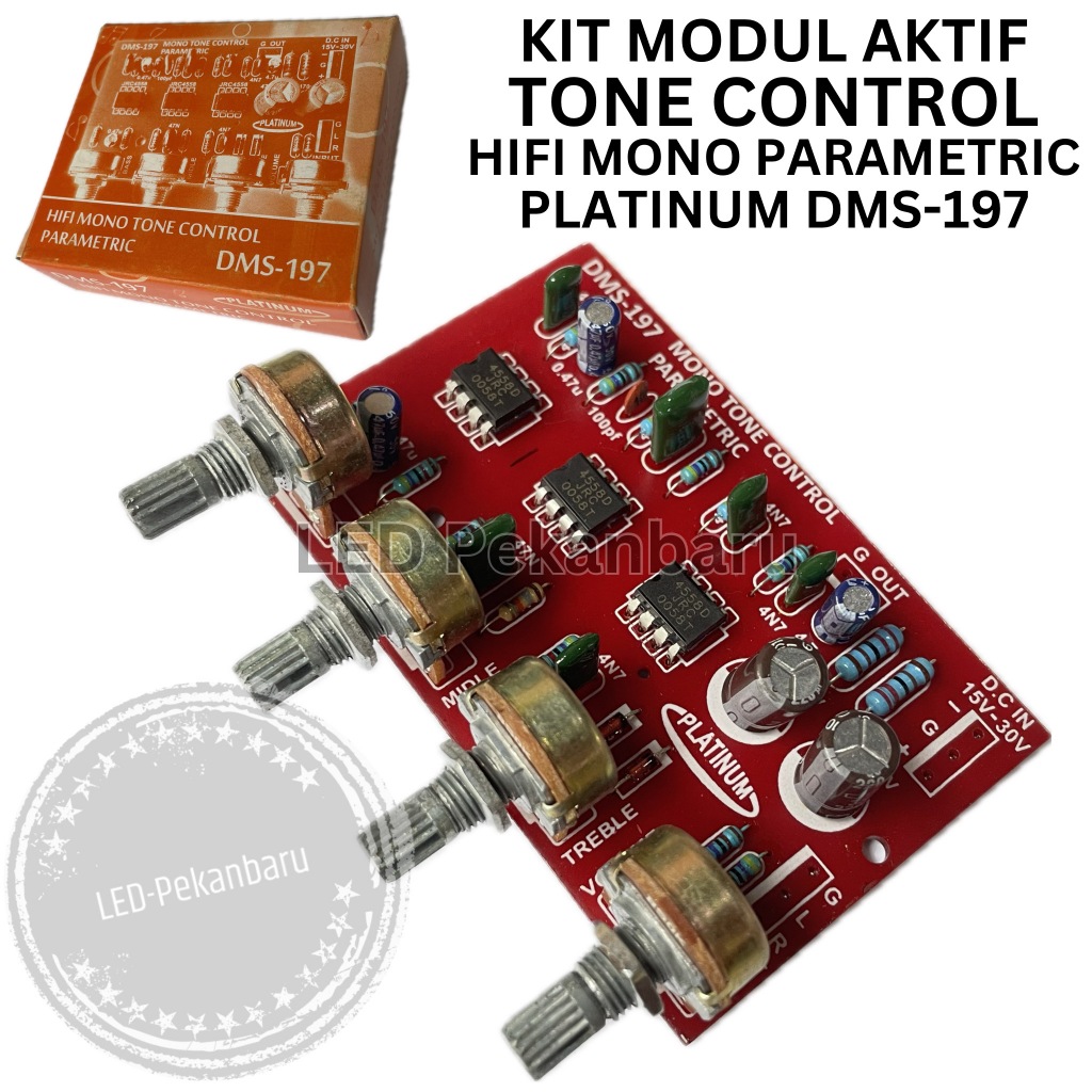 Jual KIT AUDIO HIFI MONO TONE CONTROL AKTIF PARAMETRIC 4 POTENSIO ...
