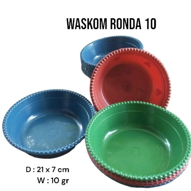 Jual Waskom Renda 10 / Waskom Bulat Warna / Baskom Serbaguna/ Waskom ...