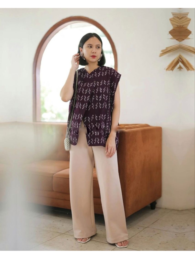 Jual VEST TENUN HANDMADE / VEST TENUN ETHNIC VEST KERJA ETHNIC ROMPI ...