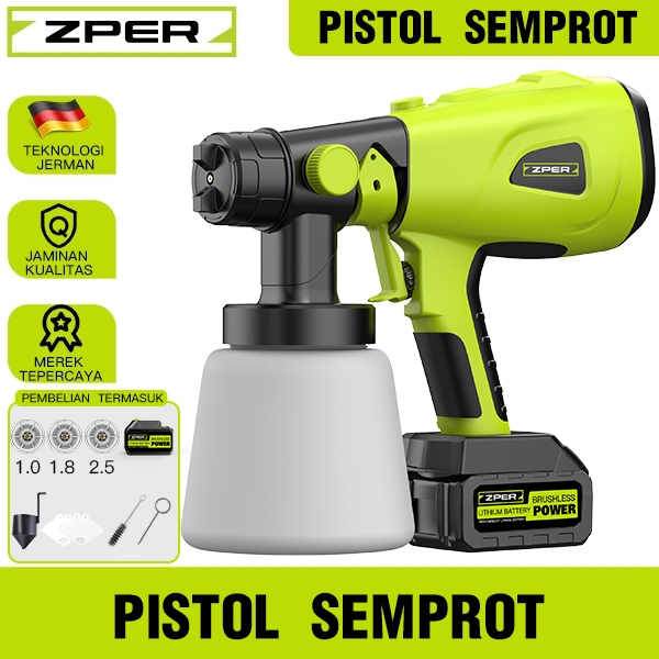 Jual ZPER Pistol semprot litium 400W Electric Spray Gun 800ml Alat ...