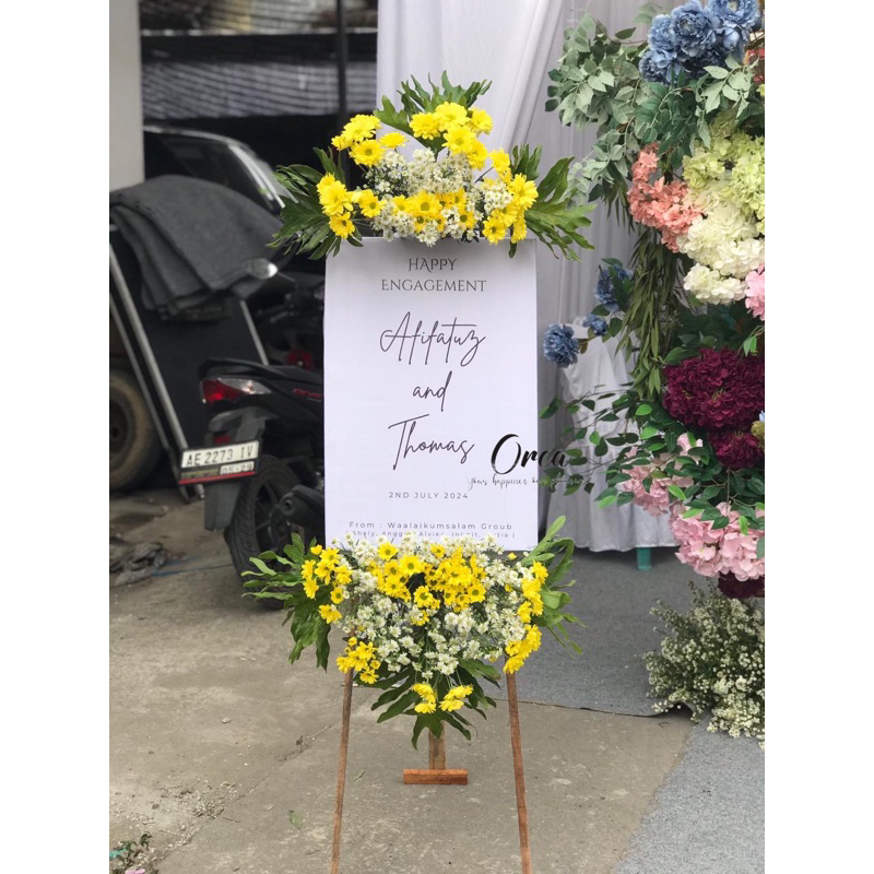 Jual Karangan bunga wedding papan bunga nikahan papan bunga acara ...