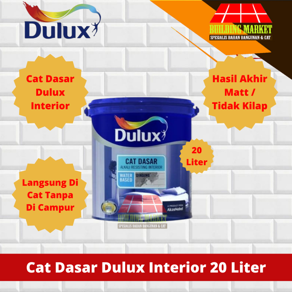 Jual Cat Dasar Dulux Alkali Resisting Interior Water Based 20 Liter | Shopee Indonesia