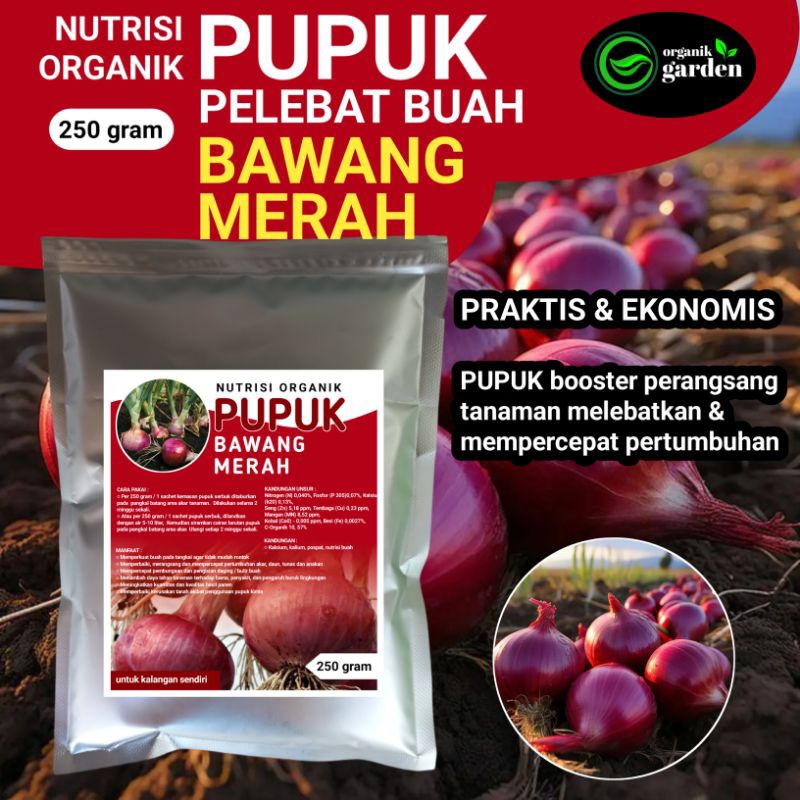 Jual pupuk pelebat BAWANG MERAH | booster pelebat nutrisi organik 250gram | Shopee Indonesia
