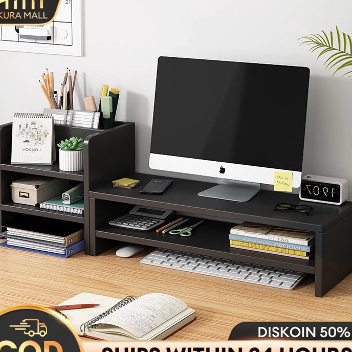 Jual Miliki Meja Belajar Monitor Stand Desk Organizer Stand Monitor ...