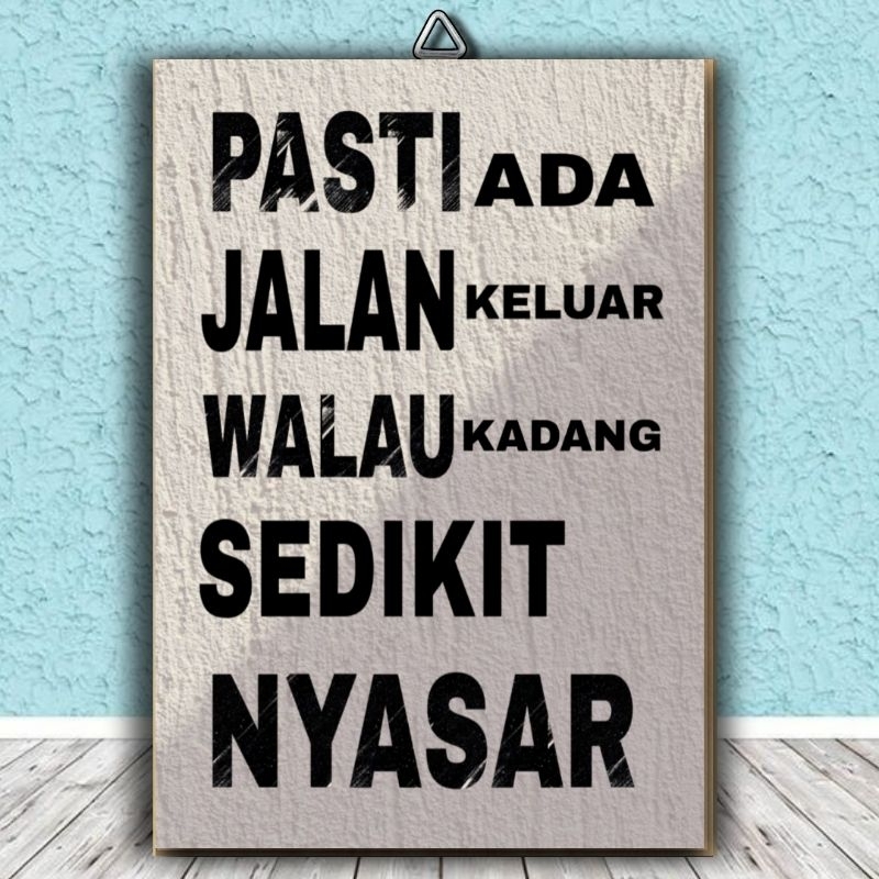 Jual POSTER KAYU MDF HIASAN DINDING KATA-KATA DEKORASI | Shopee Indonesia