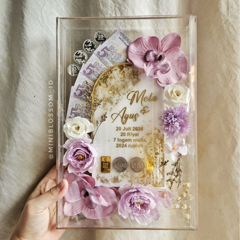Jual GIA Bingkai Mahar Resin Akrilik / Frame Mahar Resin Murah / Mahar ...