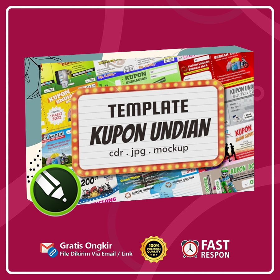 Jual 15 Desain Kupon Undian CorelDraw Versi 2022 | Shopee Indonesia