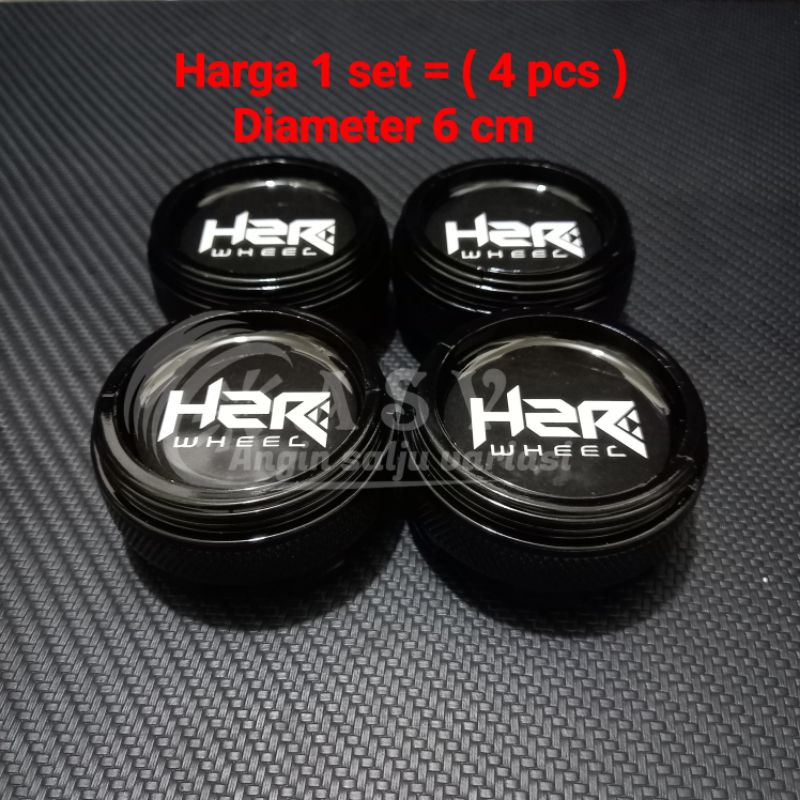 Jual dop roda tutup velg racing silinder hitam variasi hzr diameter 6 ...