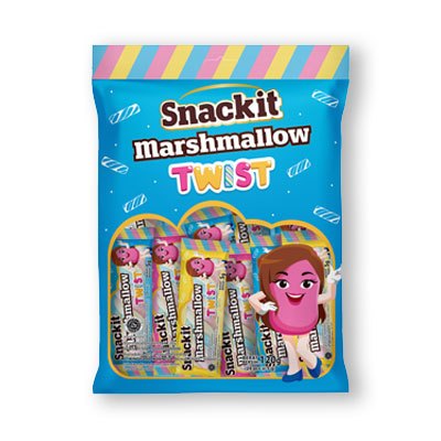 Jual SNACKIT MARSHMALLOW TWIST 1 BAG ISI 24 | Shopee Indonesia